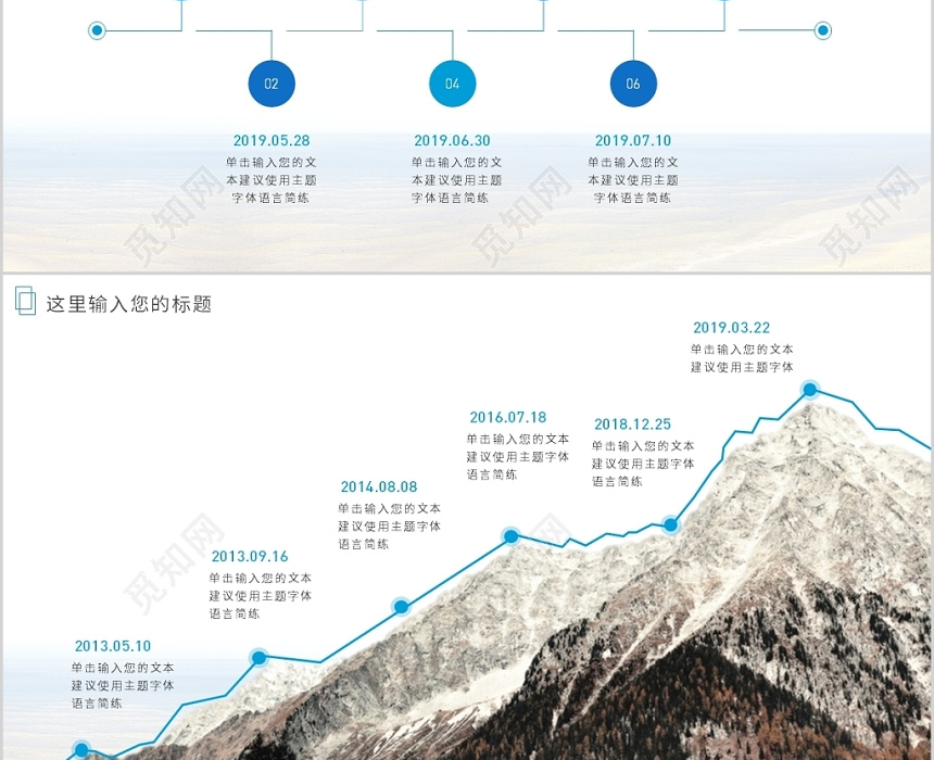 商务大气创意公司大事记项目进度时间轴PPT模板下载 觅知网